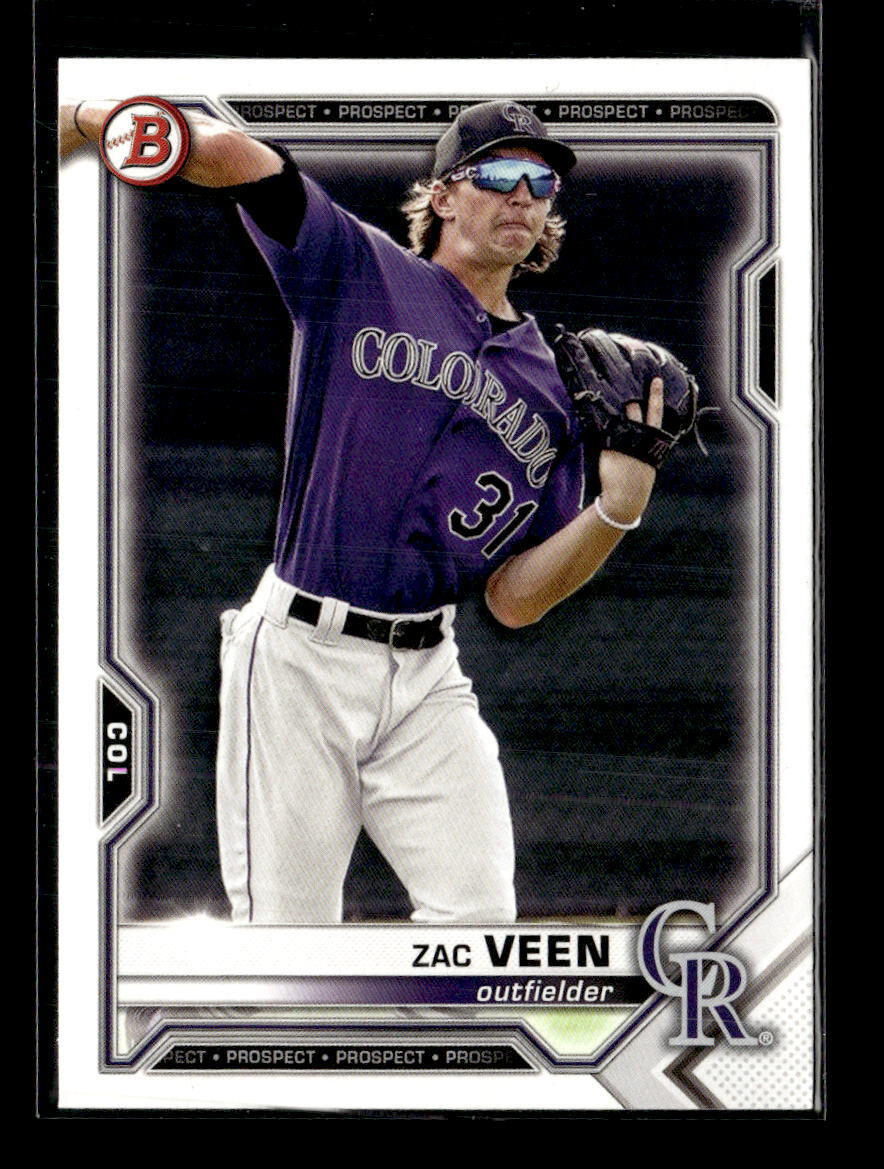 2021 Bowman Draft Paper Zac Veen Colorado Rockies #BD-150 5 Card Lot | eBay