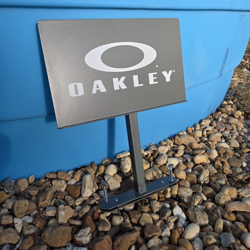 NEW Oakley Store Authentic Promo Retail Display Sign Metal Sunglasses ...