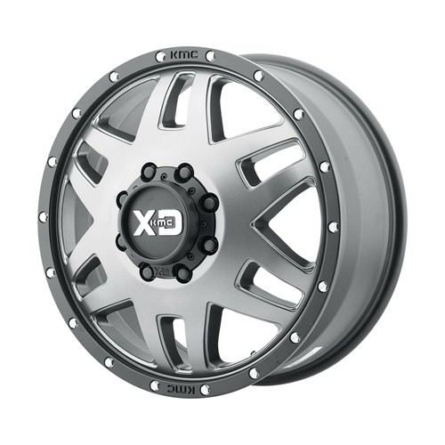 XD XD130 Machete Dually 20x7.5 8x6.5 Matte Gray Black Ring Wheel 20 ...