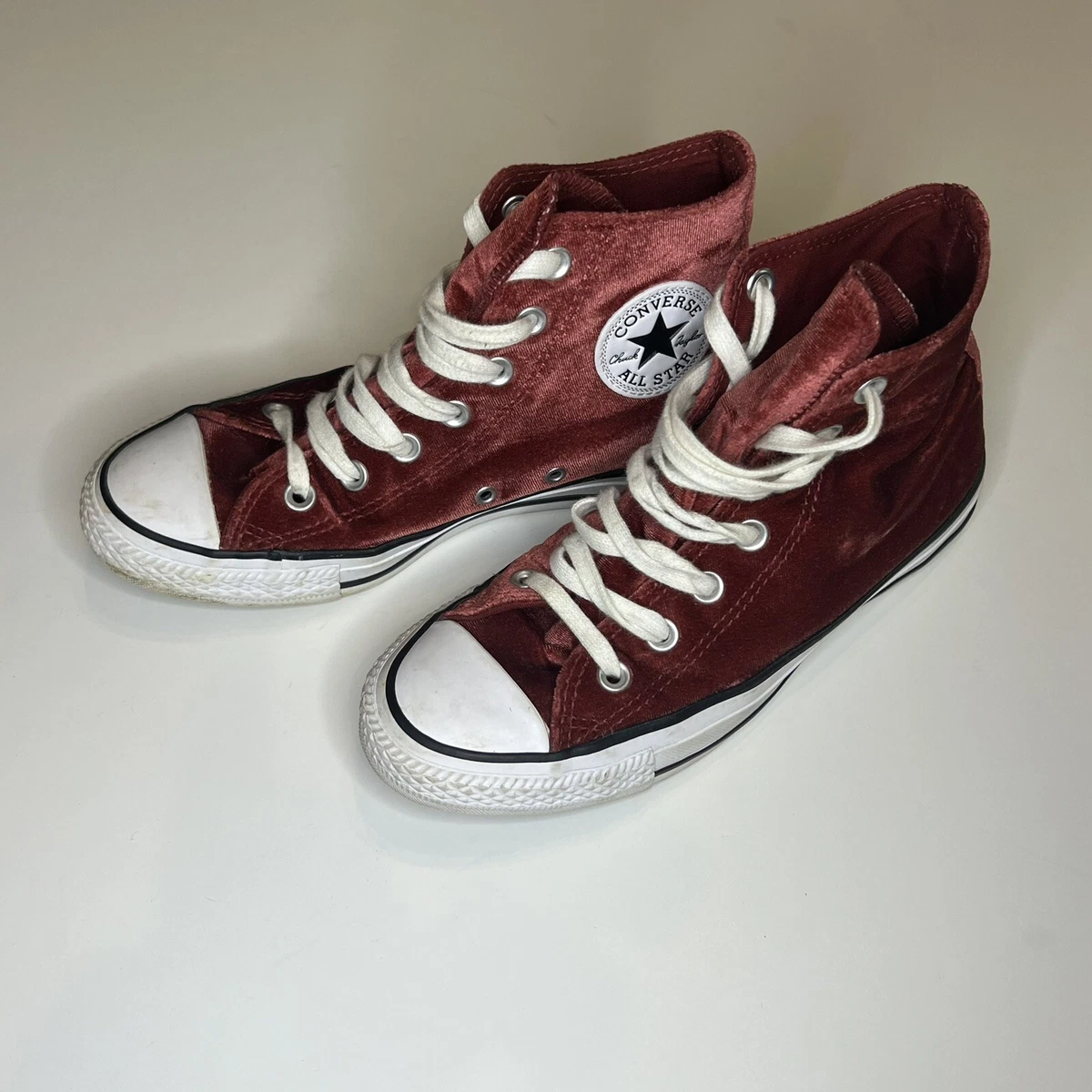 Burgundy Converse Low Tops