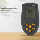 HS6802 Dual Channel Digital Thermometer Temperature Measuring Equipment ...
