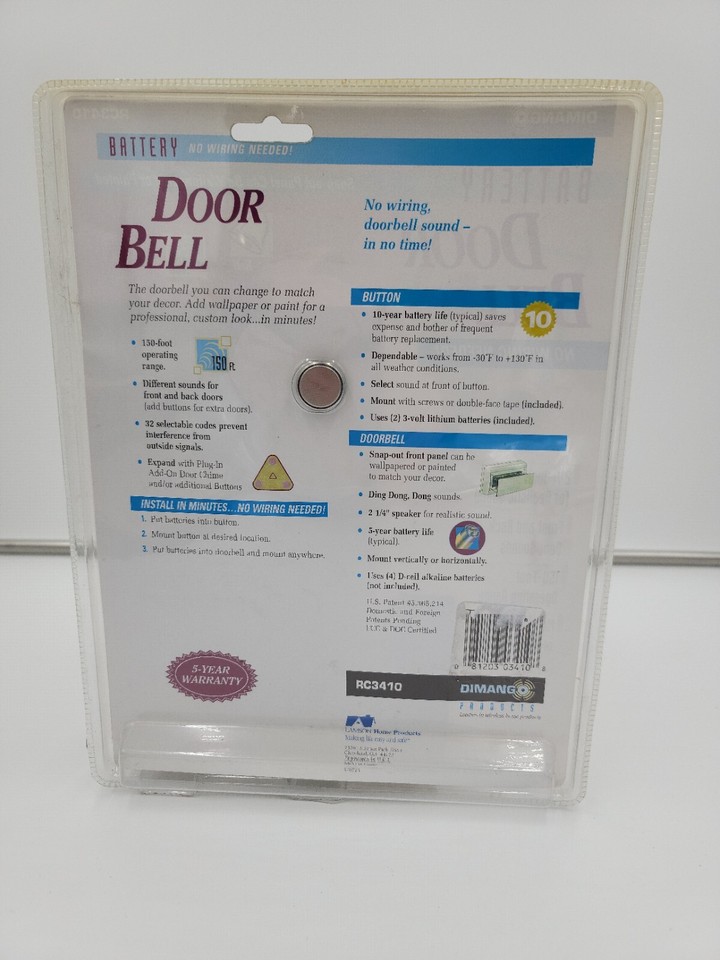 Dimango Battery operated Door Bell | eBay