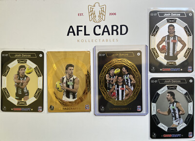 2022 AFL TEAMCOACH GOLD CARD CRAFT COLLAGE JOSH DAICOS COLLINGWOOD ...