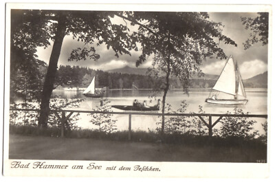 AK, Bad Hammer am See, Hamr na Jezeře, Seepartie mit Blick zum Jeschken ...