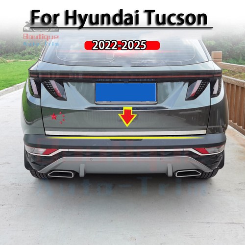 For Hyundai Tucson 2022-2025 Steel Chrome silver Rear Trunk Lid Tail ...
