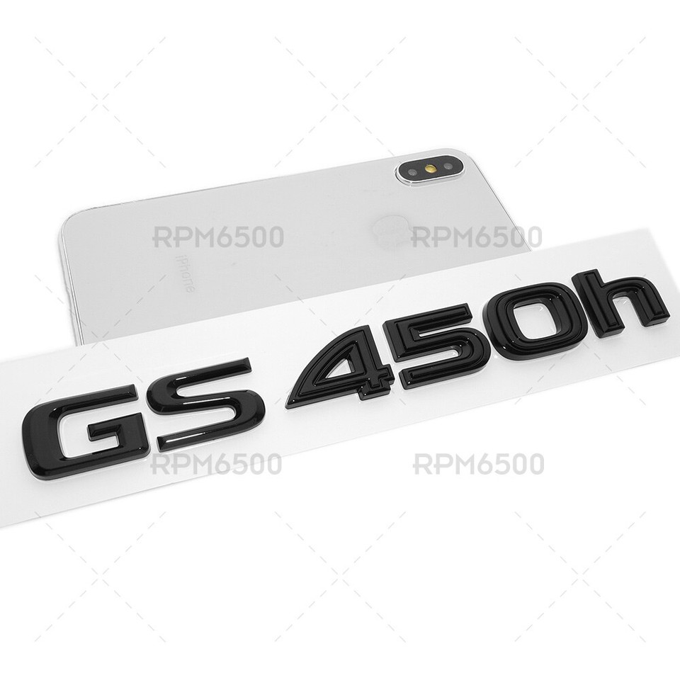 Lexus Rear Trunk Gloss Black GS 450h Letter Logo Badge Emblem Replace F ...