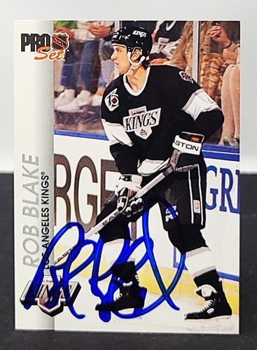 ROB BLAKE Signed Autograph 1992 Pro Set Hockey Card #67 Los Angeles ...