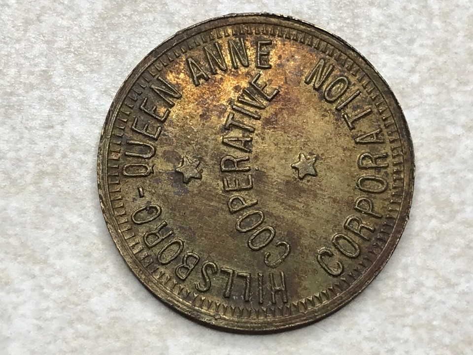 Hillsborg Queen Anne Cooperative Corporation Tomato Check token T6252 ...