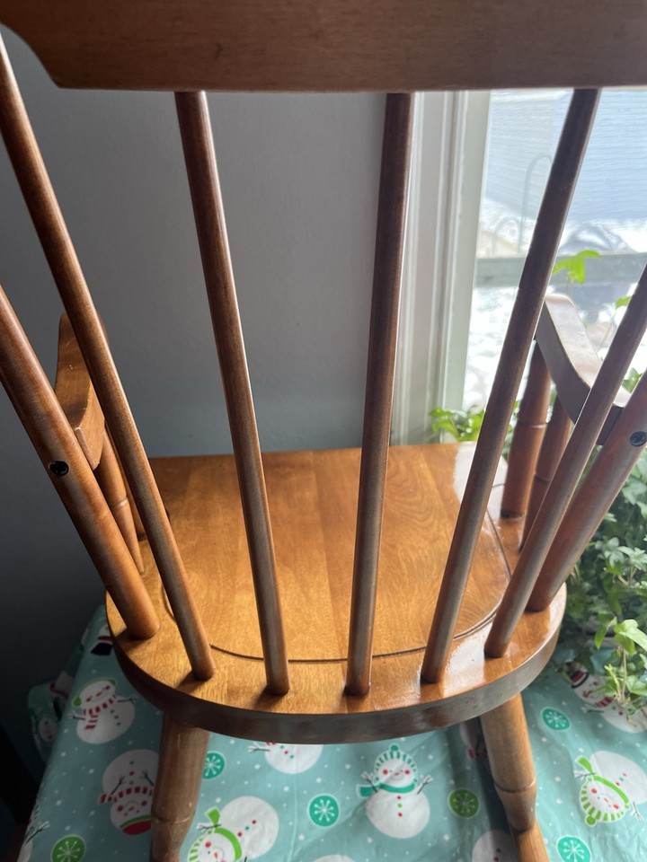 Vintage Nichols & Stone Child Maple Wood Rocking Chair USA | eBay