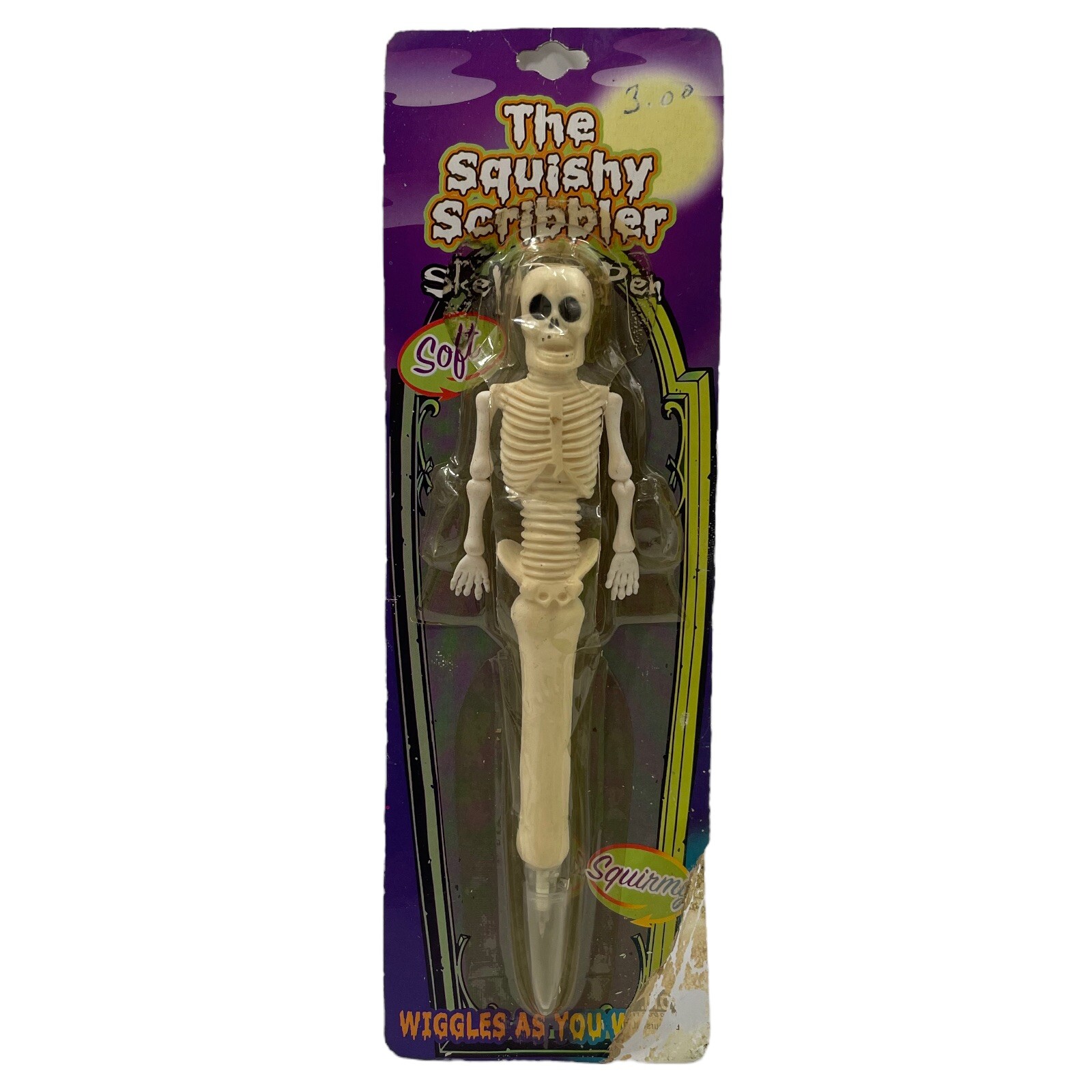Vintage 90s The Squishy Scribbler Skeleton Pen Wiggles Stretches *Ink ...