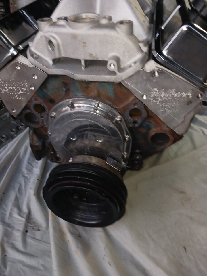 Chevy SBC 400 Engine Block Long Block W/ L48 Motor 350 SBC Edelbrock ...