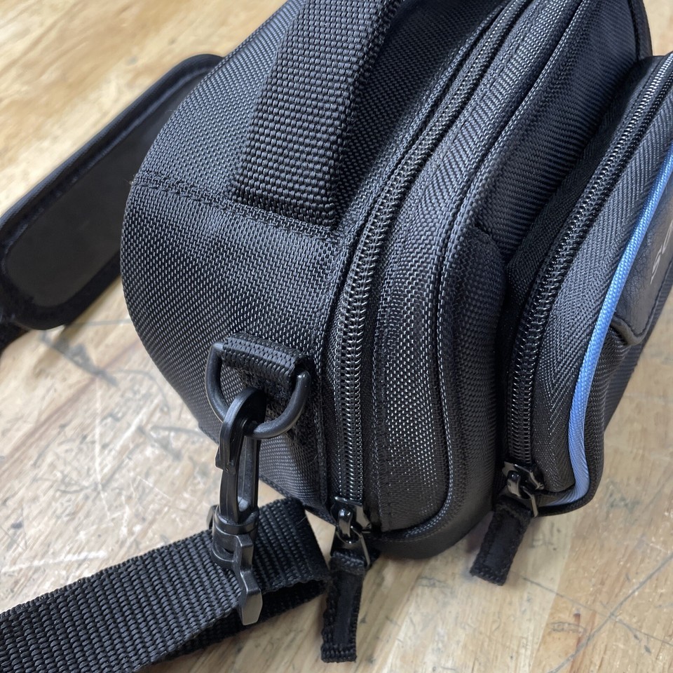 Sony Camera Case LCS-VA15 Padded Pockets Black/Blue Handycam Camcorders | eBay