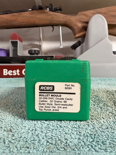 RCBS 2 Cavity Bullet Mold 32-098-SWC 32 Caliber (314 Diameter) 98 Grain ...