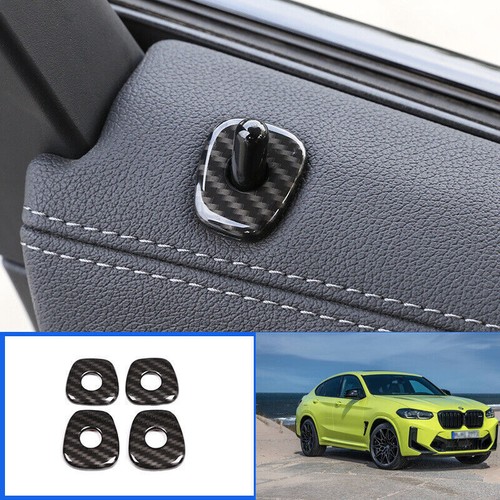 For BMW X3 X4 X3M X4M iX3 2018-2023 Carbon Fiber Inner Door Bolt Lock ...