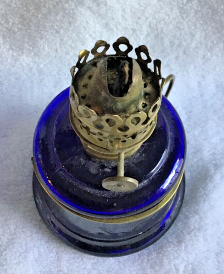 Cobalt Blue Miniature Nutmeg Oil Lamp M and Co. | eBay