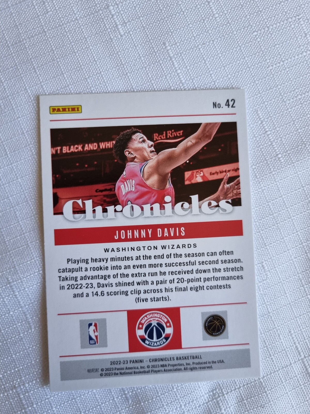 2022-23 Panini Chronicles Rookie #42 Johnny Davis - Wizards | eBay