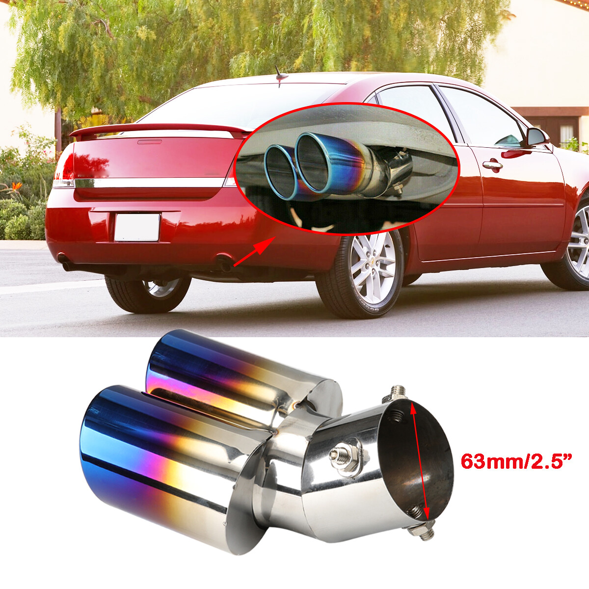 For Chevrolet Impala 2004 2" Rear Exhaust Pipe Tail Muffler Dual Tips ...