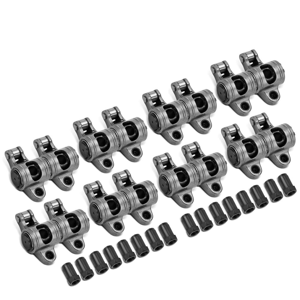16x 17-4PH Roller Rocker Arms for Chevy SBC 350 1.5 Ratio 7/16" Self ...