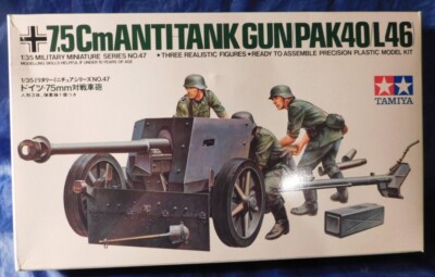 Tamiya 1/35 - 7.5Cm Anti-Tank Gun/Pak40/L46 Model Kit # 3547 NIB | eBay