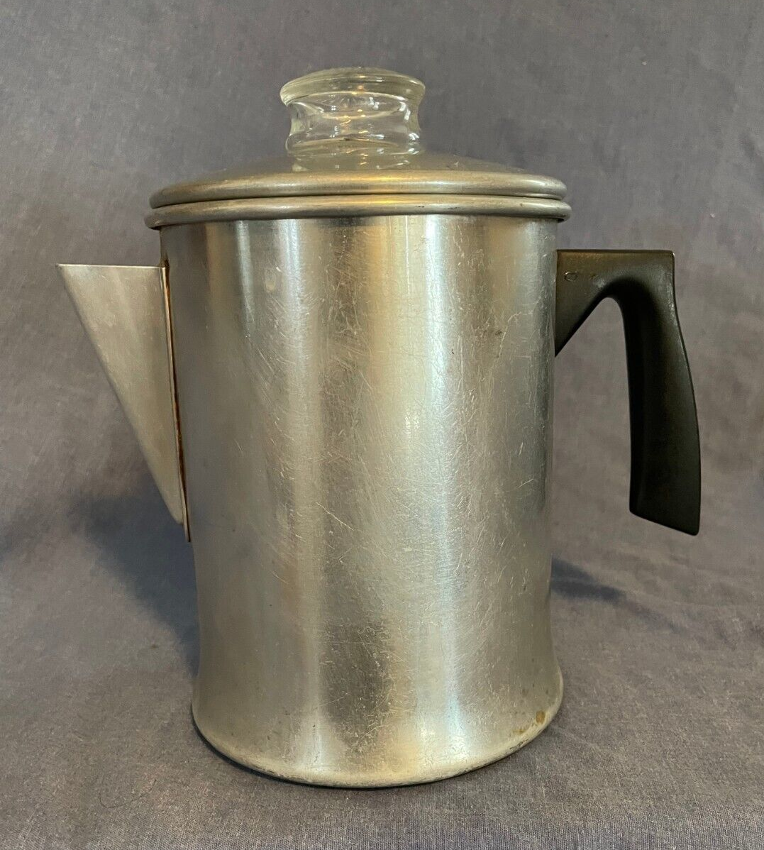 Vintage MIRRO 9 Cup Aluminum Stove Top Camping Percolator Coffee Pot ...