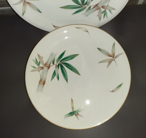 Noritake China Japan 5027 Canton Dinner Plates Bamboo Pattern Set of 4 ...
