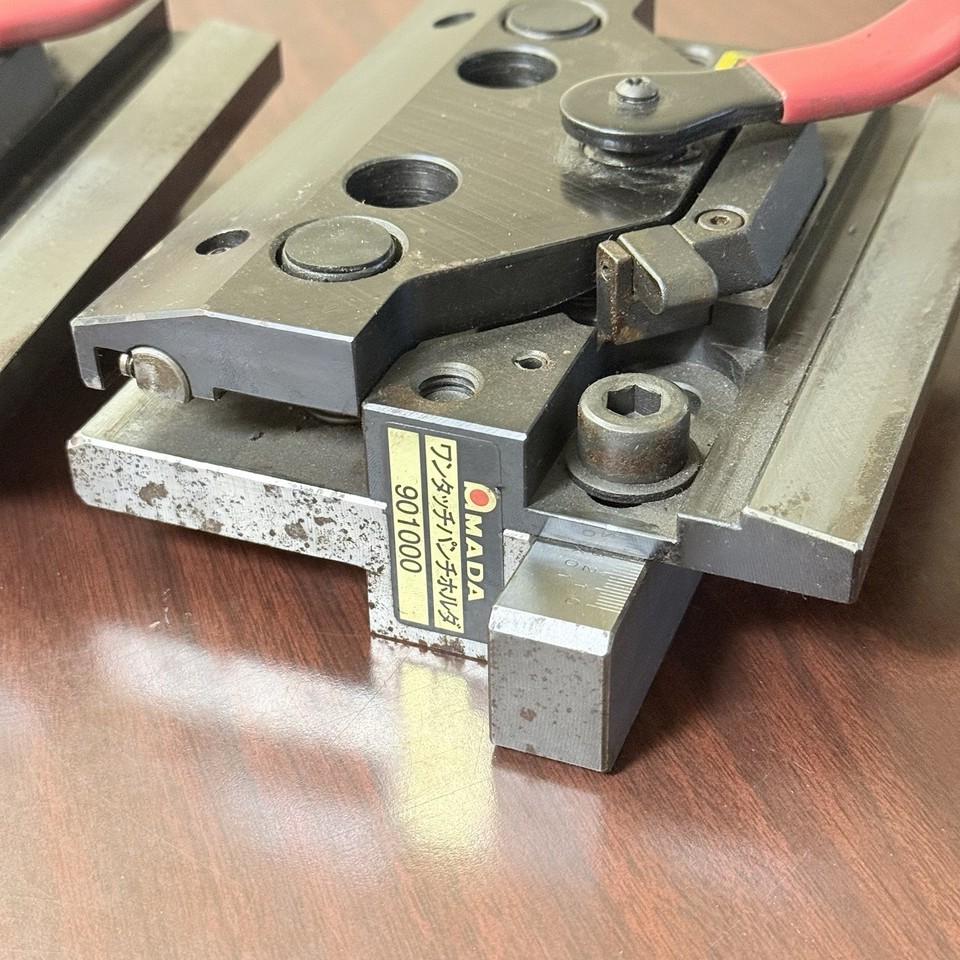 (2) Amada Single Slide Press Brake Quick Release Clamp Punch Holder ...