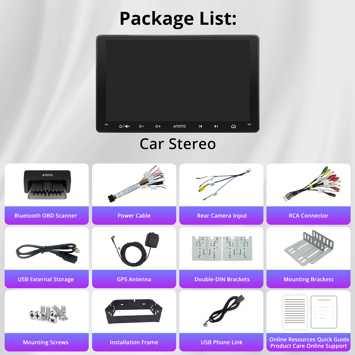 ATOTO 9 inch 2 DIN Car Stereo Apple Carplay Android Radio 2 DIN ...