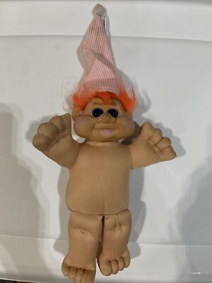 Vintage Dan Brechner LUCKY Troll Doll 1991 ORANGE Hair 15" a1 | eBay