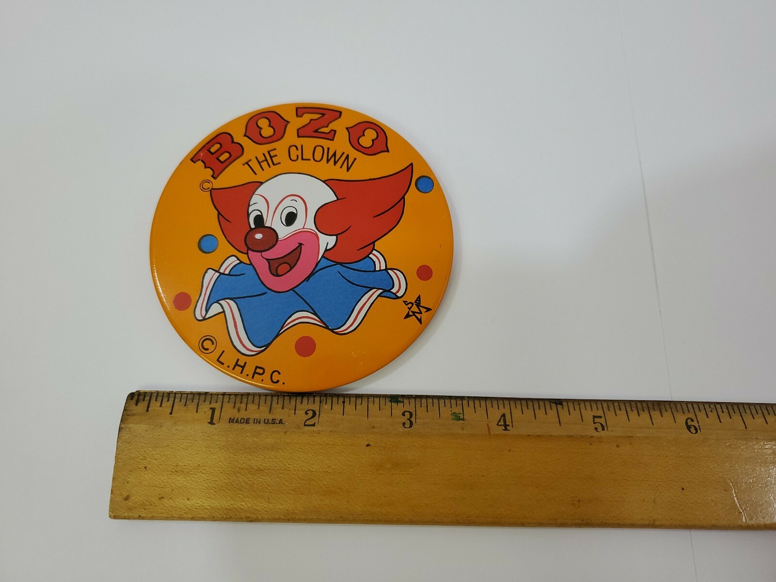 Bozo the Clown Larry Harmon Vintage Advertising Pin-Back Button Rare ...