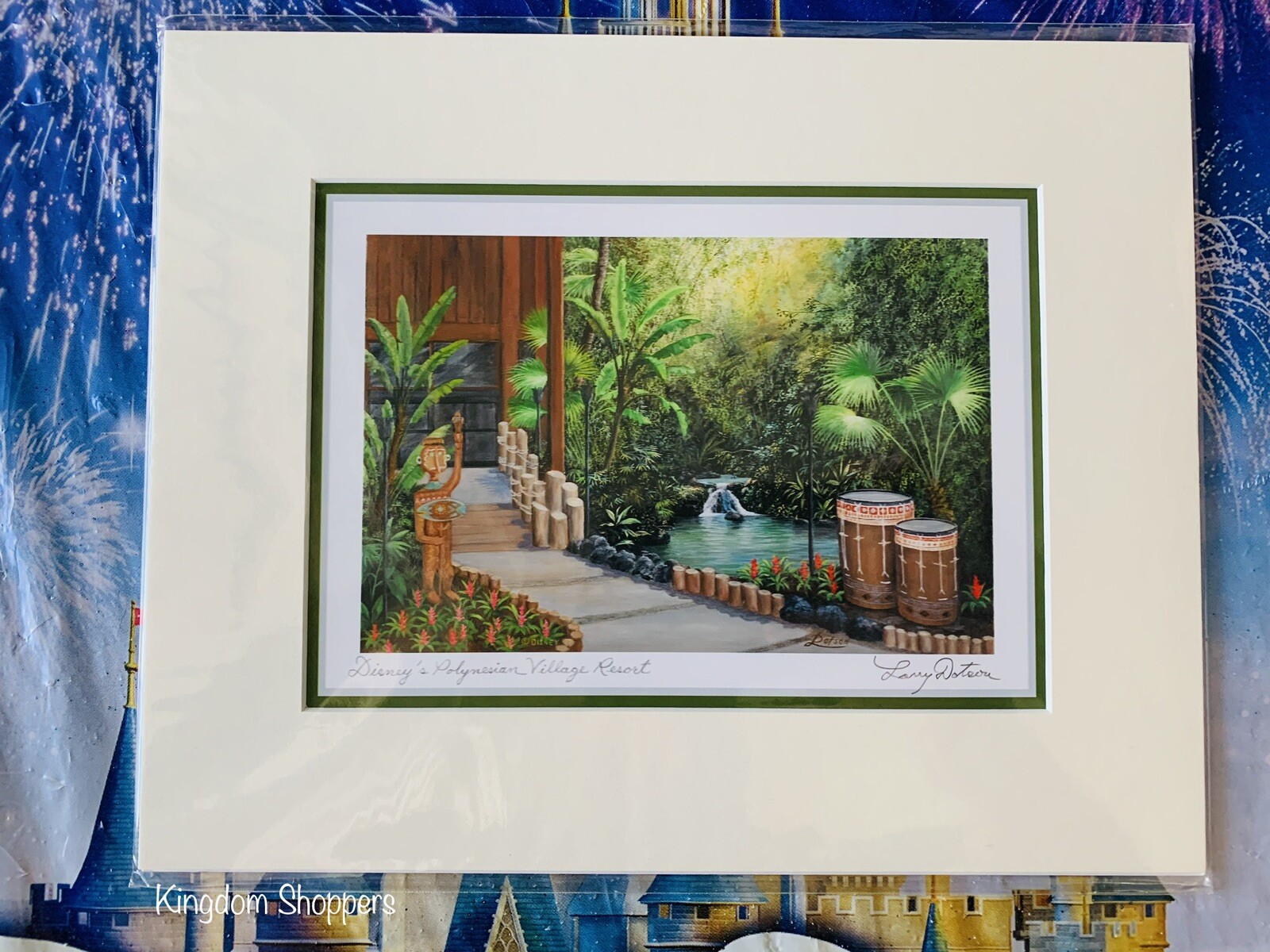 Disney Parks POLYNESIAN RESORT Larry Dotson Print Vacation Memories 8 ...