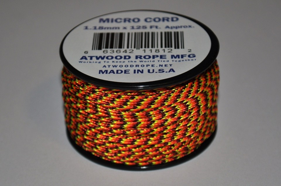 New Many Colors Nylon Micro Cord 1.18mm 3/64 by 125ft Rope Spool Made ...
