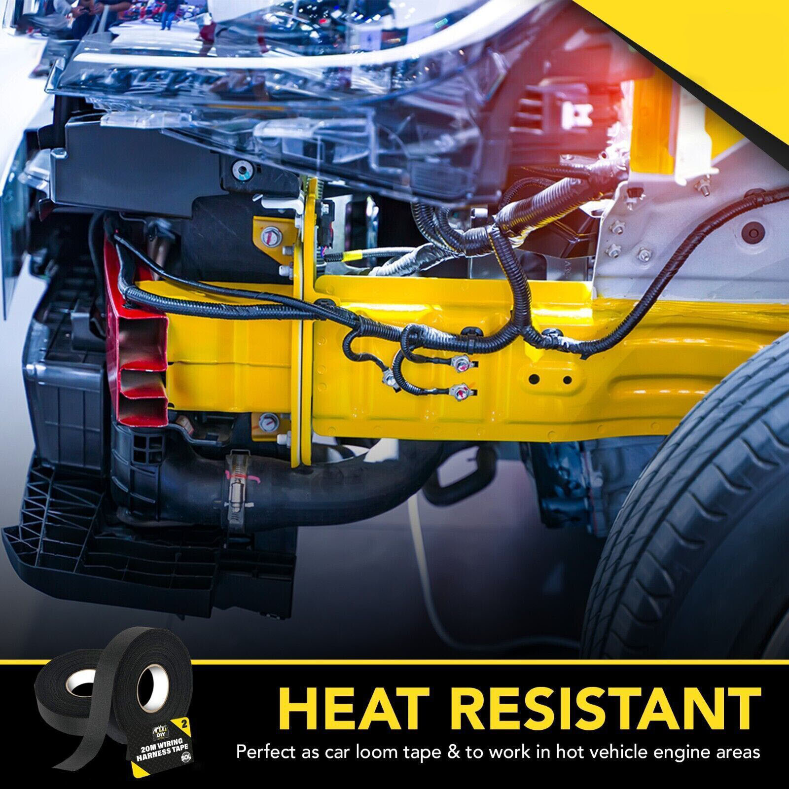 4 PCS Cloth Tape Wire Electrical Wiring Harness Car Auto Suv Truck 19mm ...