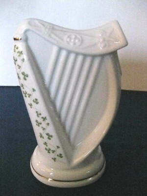 Royal Tara Ireland Bone China Harp Figurine with Shamrock Trellis ...