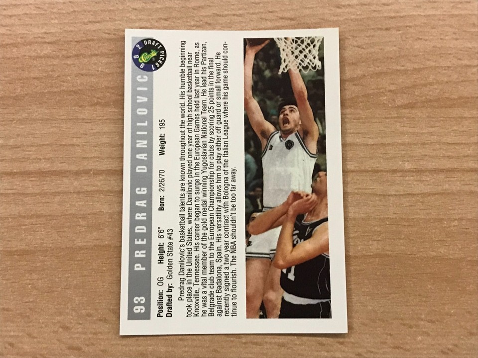 Classic Games 1992 Draft Picks Predrag Danilovic #93 Basketball Card | eBay