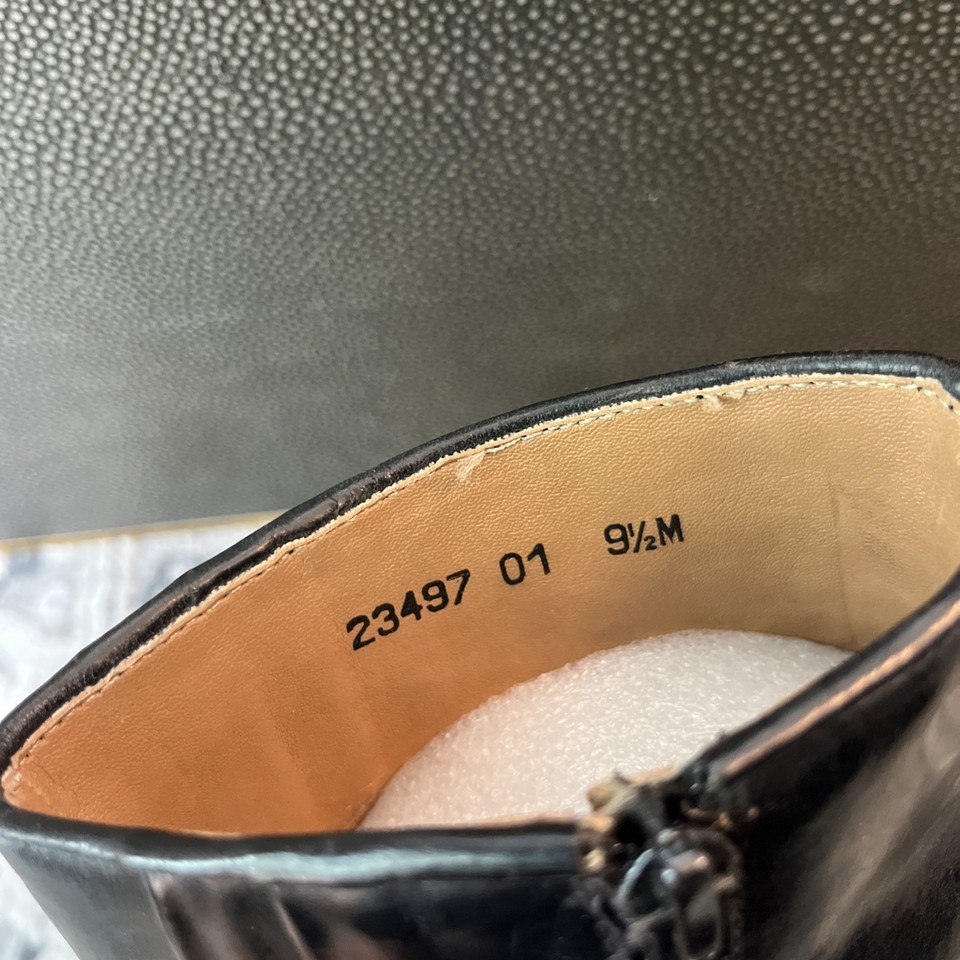 Stacy Adams Mens Black Leather Zip Up Chelsea Hipster Ankle Boots 9.5 M ...