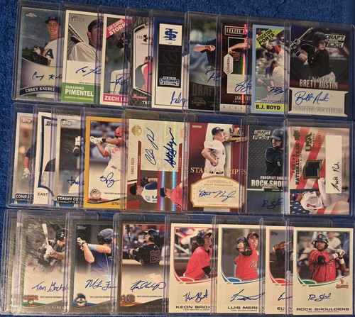 25 ct lot of Autographed Baseball Cards,Pro Debut,Heritage,USA,Prizm ...