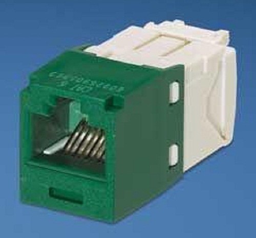 Panduit MINI-COM TX6 PLUS UTP JACK MODULE, RJ45 8P8C TG Style, Green ...