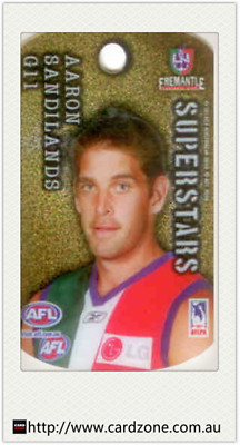 2010 Select AFL Stars Collectable Tags Gold Tag G11 Aaron Sandilands ...