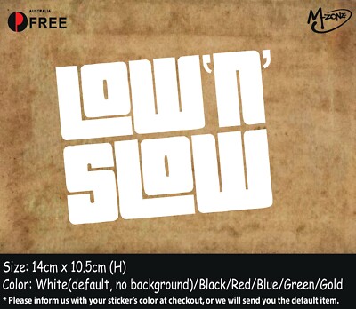 LOW AND SLOW Sticker Decal -Reflective Decal Car Boat Funny Stickers | eBay