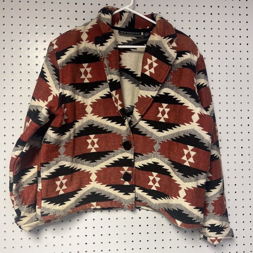 Vintage New Identity Jacket Womens CL Tapestry Blazer Aztec Colorful | eBay