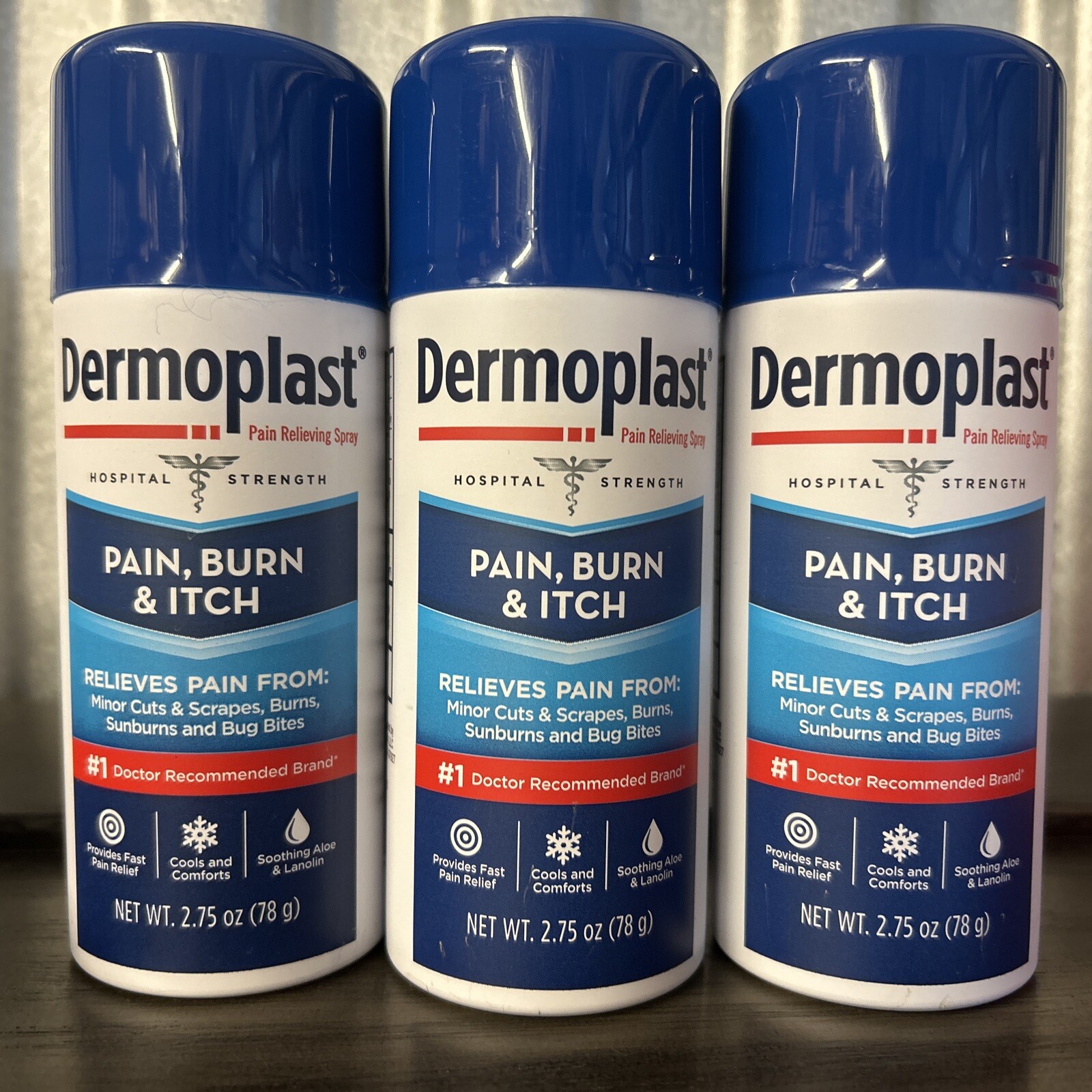 3X Dermoplast Pain, Burn & Itch Relieving Spray, 2.75 oz Each Exp 3/ ...