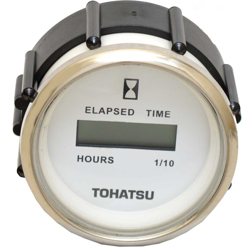 Faria Boat Hour Meter Gauge MH0213A | Tohatsu Digital 2 Inch Silver | eBay