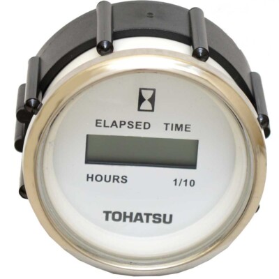 Faria Boat Hour Meter Gauge MH0213A | Tohatsu Digital 2 Inch Silver | eBay