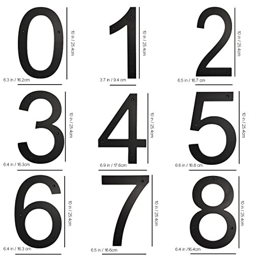 10" Floating House Number Acrylic Large House Number for Outside Black ...