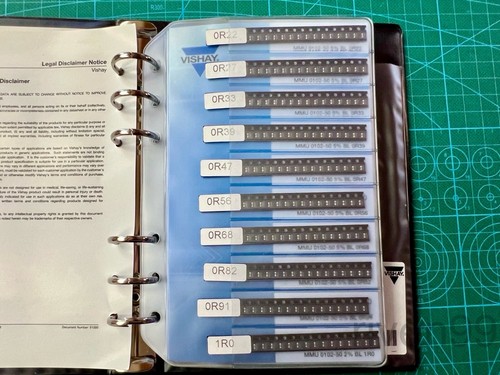 Vishay Low Ohmic 1420pc MELF Resistor Sample Book, Kit, 0.1 to 9.1 Ohm ...