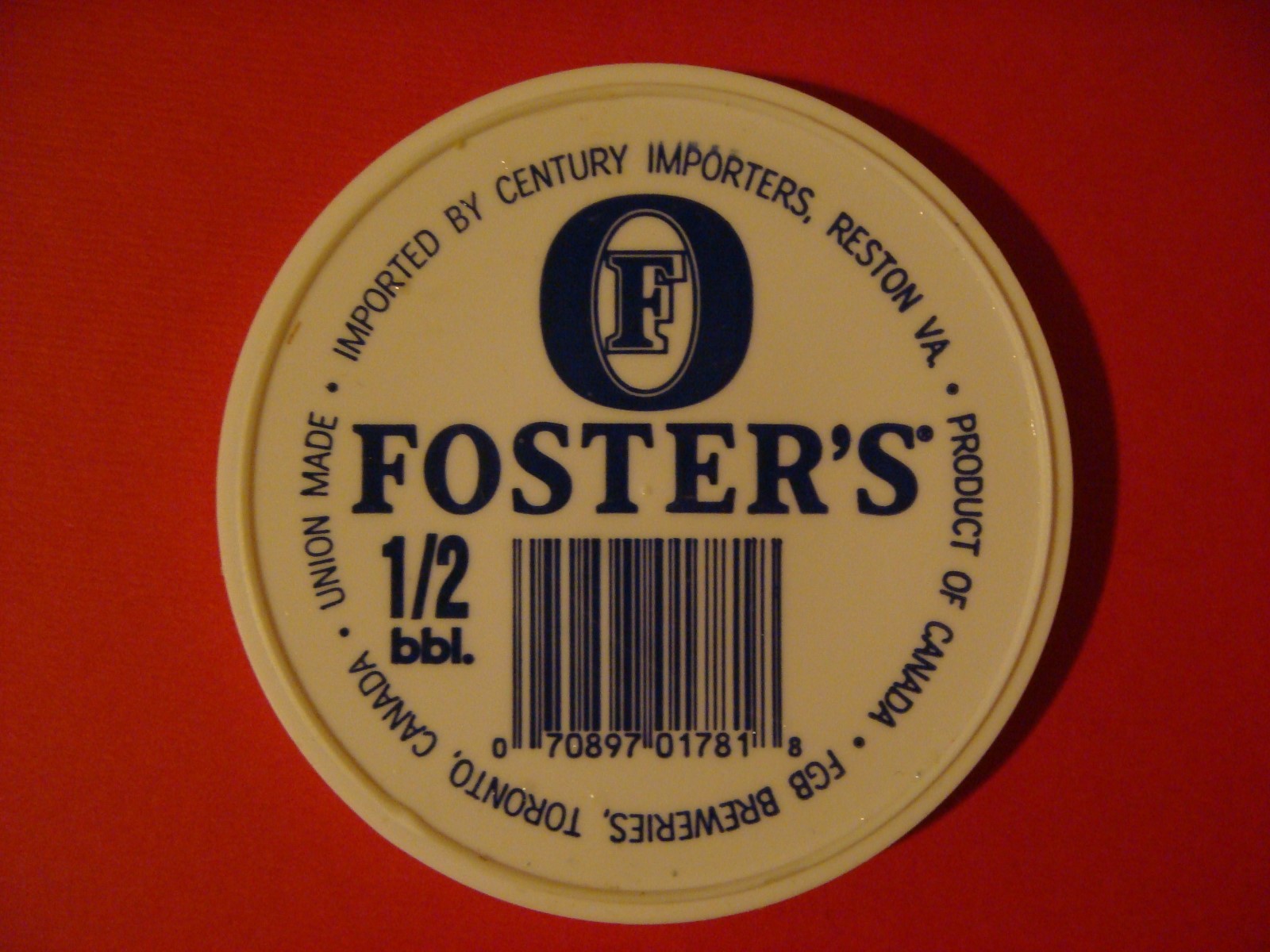 Bière Keg Casquette ~ ~ de Foster Brewery ~ Brewed Par Molson ~ Toronto ...