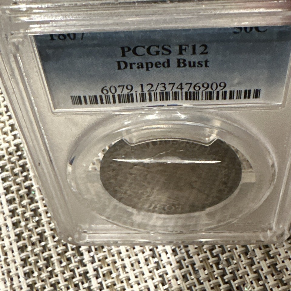 1807 PCGS F12 DRAPED BUST 50 Cents Certified Cracked Cover | eBay