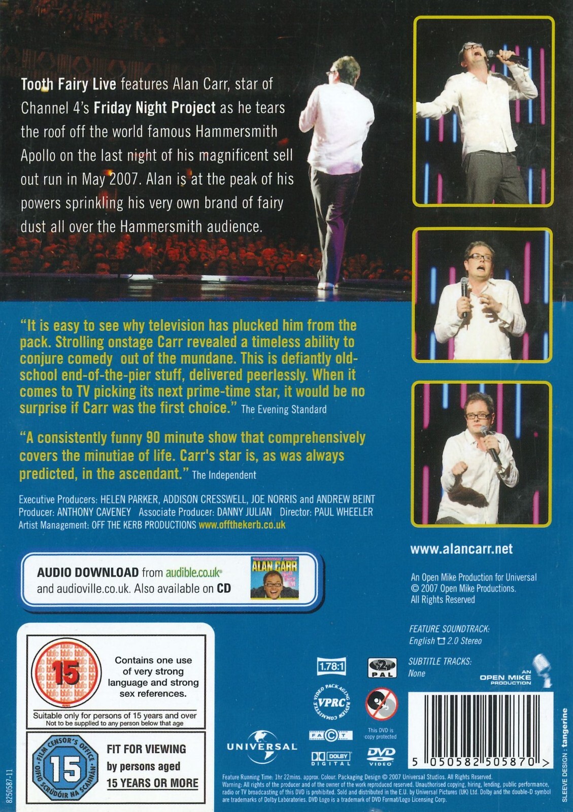 Alan Carr: Tooth Fairy - Live (2007) DVD [Region 2] | eBay