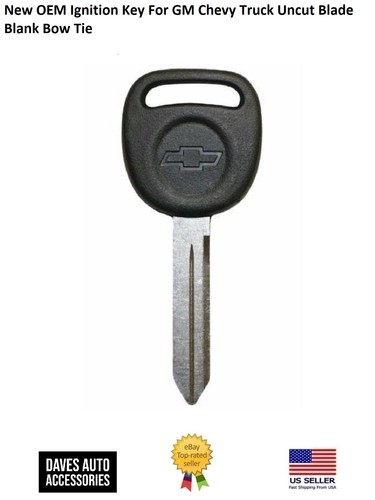 New OEM Ignition Key For GM Chevy Truck Uncut Blade Blank Bow Tie | eBay