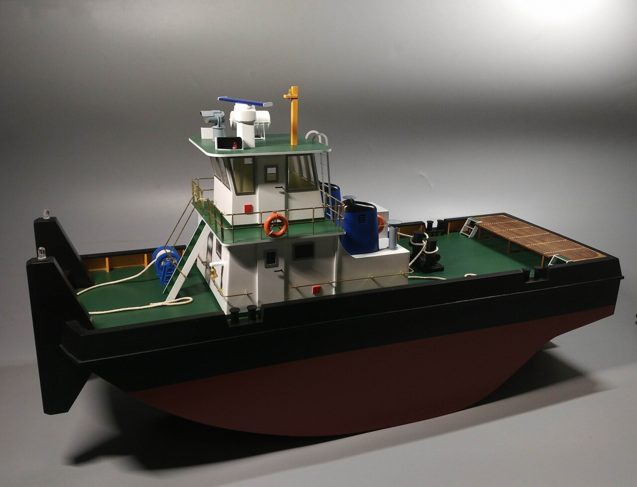 Hobby Springer Pusher Tug 1:35 570mm Wooden RC Model Ship Kits Boat Kit ...